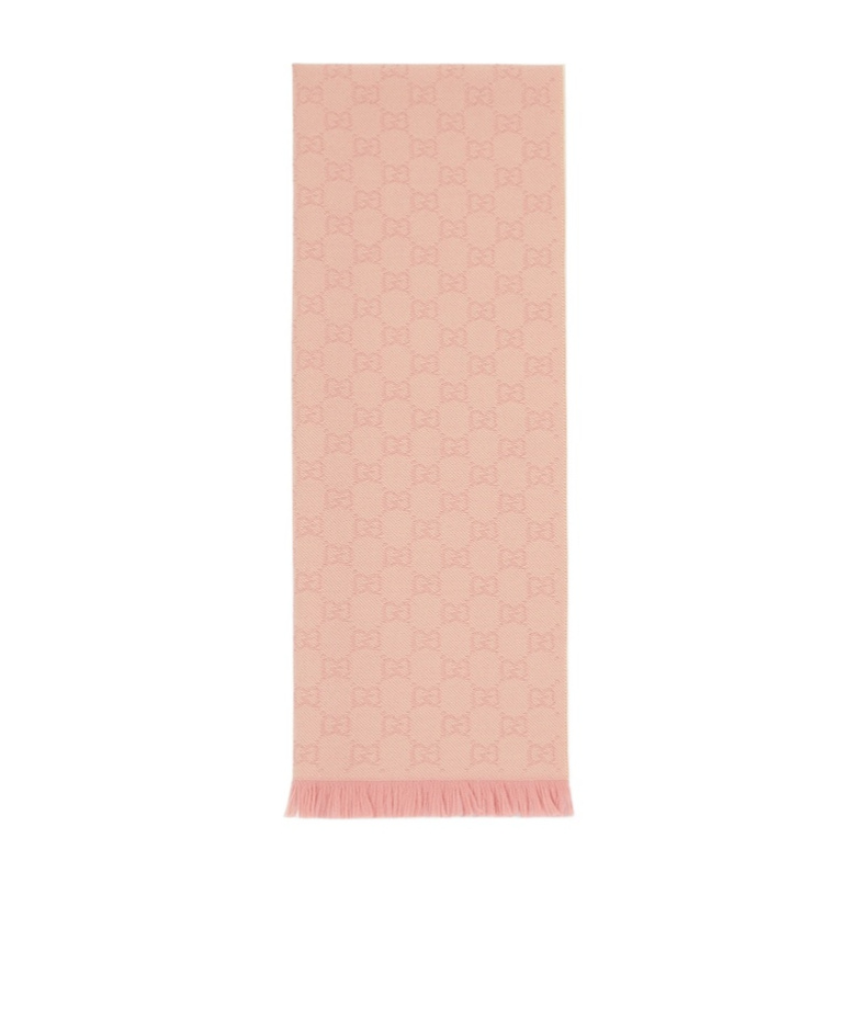 GUCCI Gucci Monogrammed Frayed-Edge Scarf
